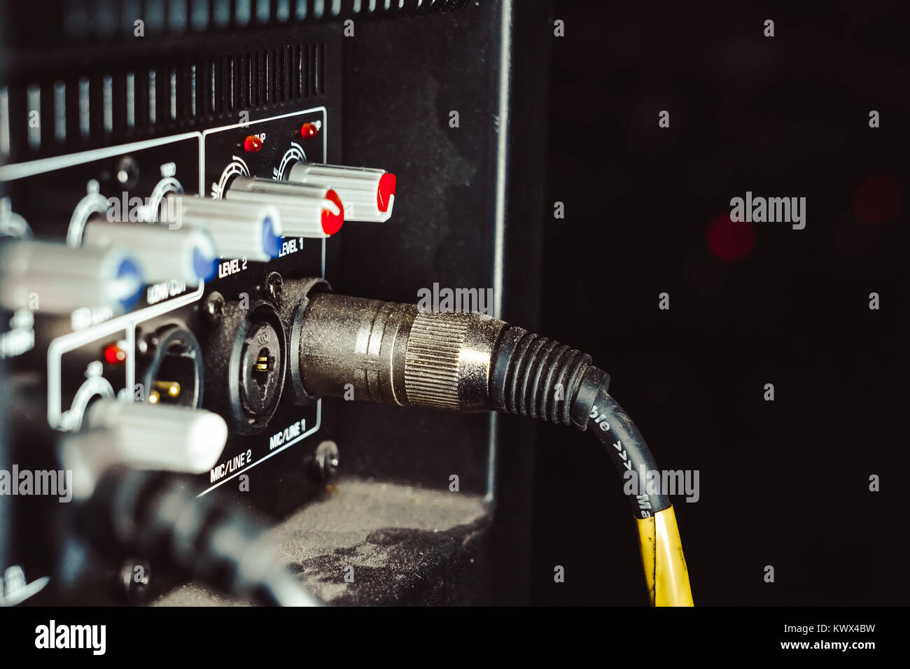 Audio connectors that are included with the audio mixer. audio cable ...