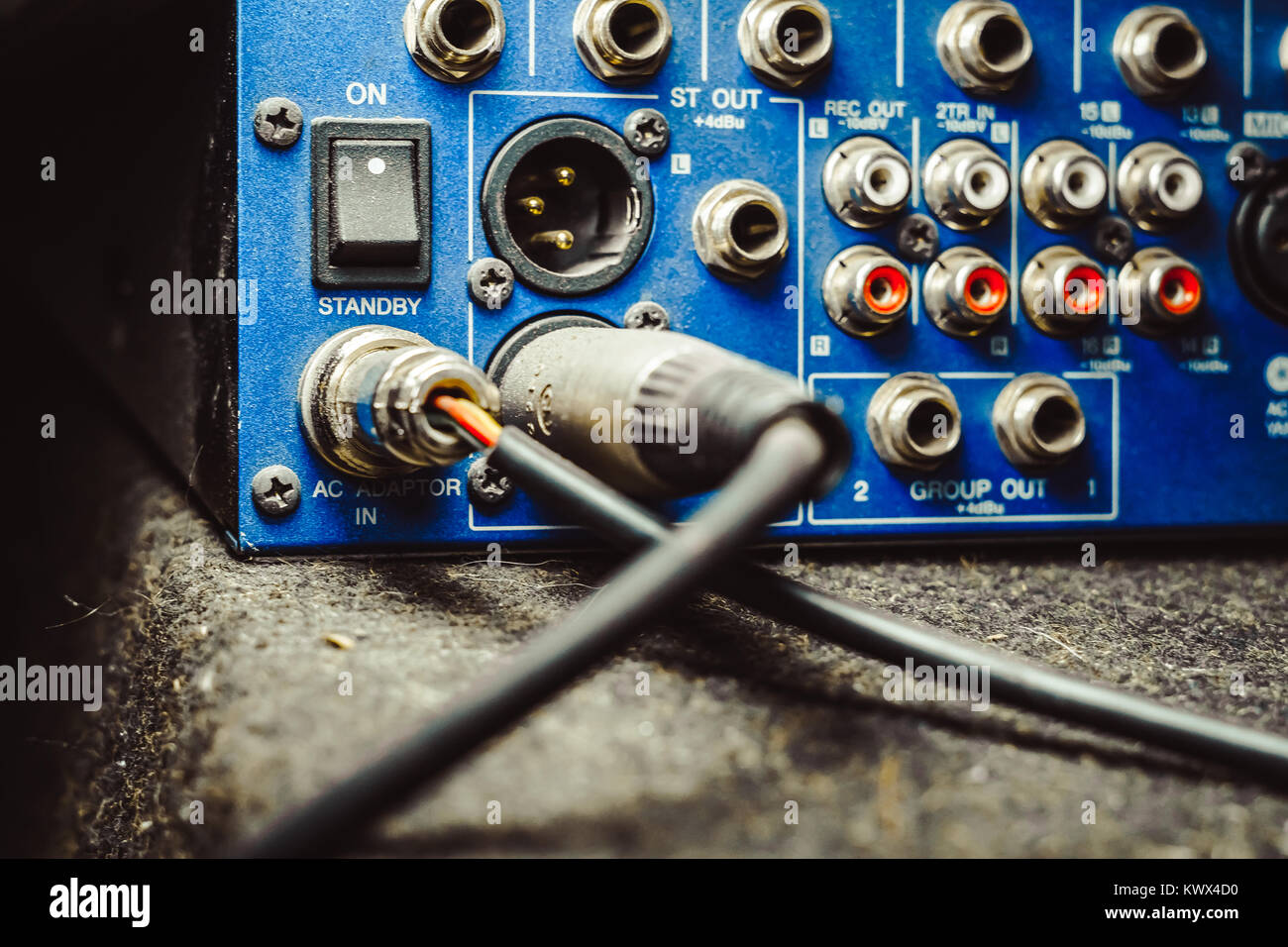 Audio connectors that are included with the audio mixer. audio cable ...