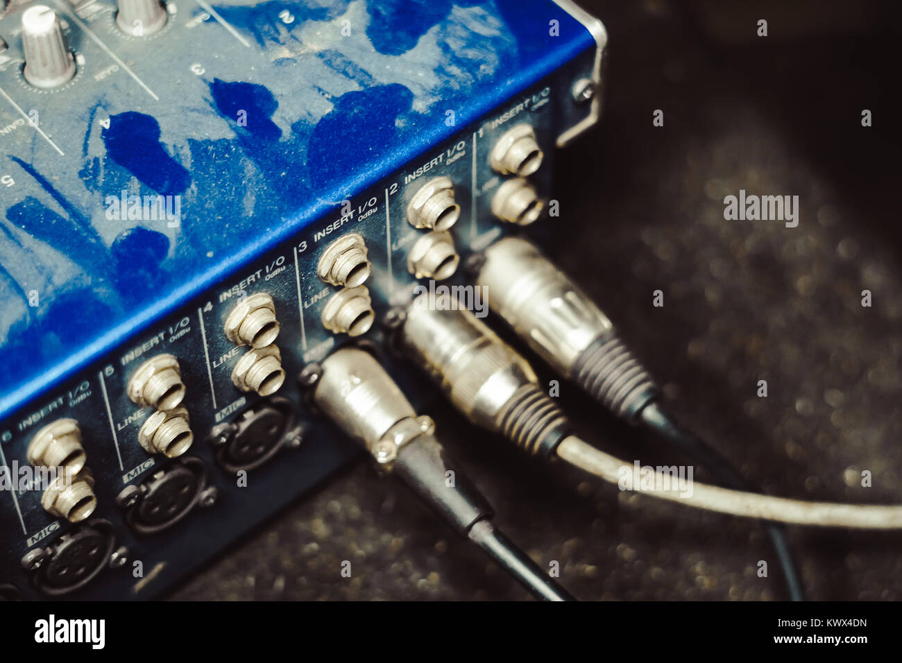 Audio connectors that are included with the audio mixer. audio cable ...