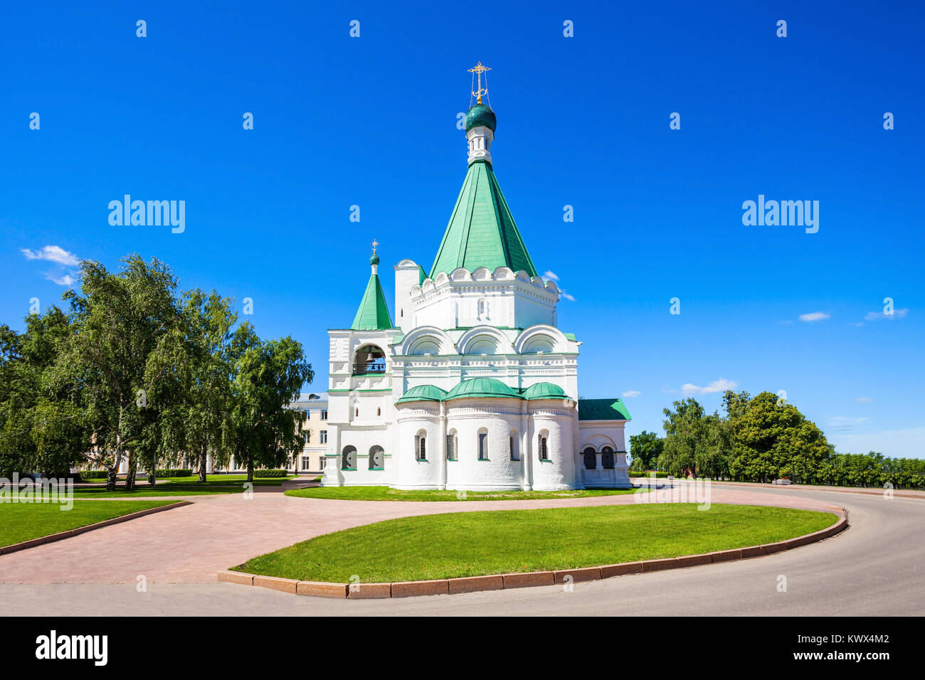 Michael the Archangel Cathedral in the Nizhny Novgorod Kremlin. Kremlin is a fortress in the ...