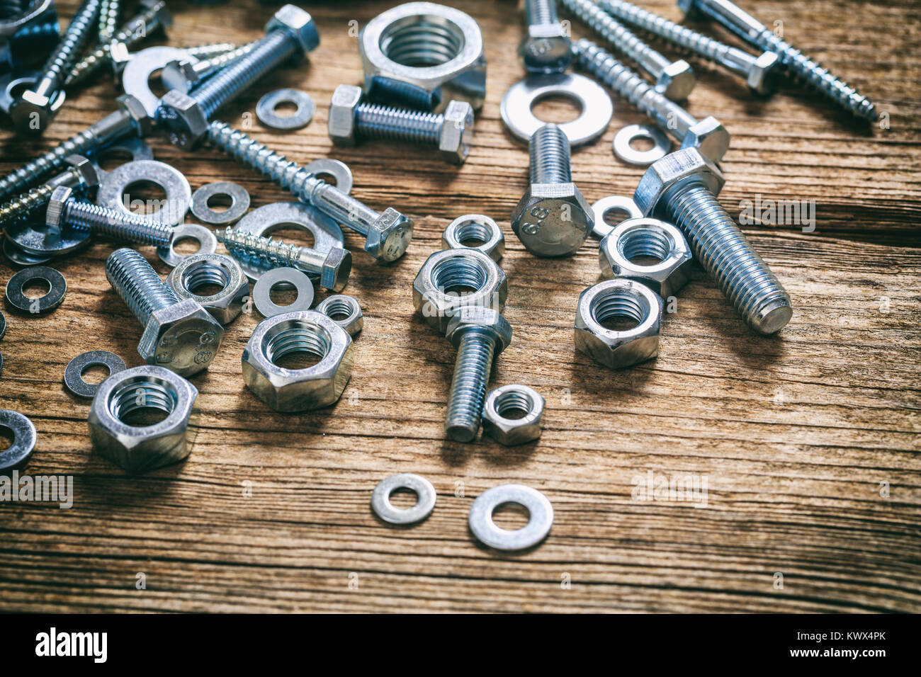 Many metal bolts nuts hi-res stock photography and images - Alamy