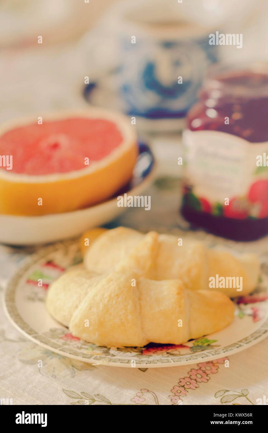 croissant with breakfast foods Stock Photo - Alamy