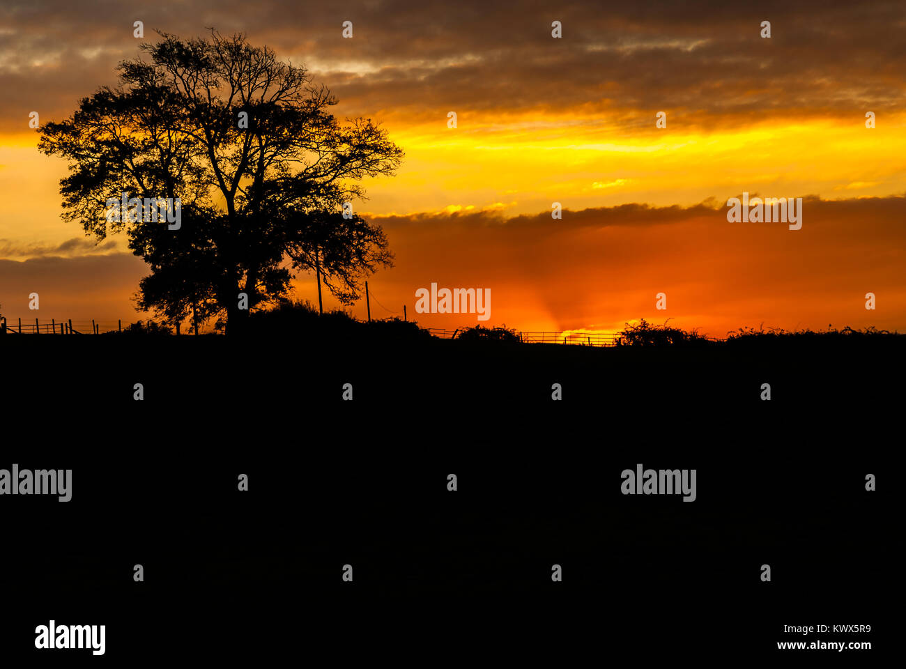 An amazing dawn, shot by leaning out of a hotel bedroom window.abstract ...