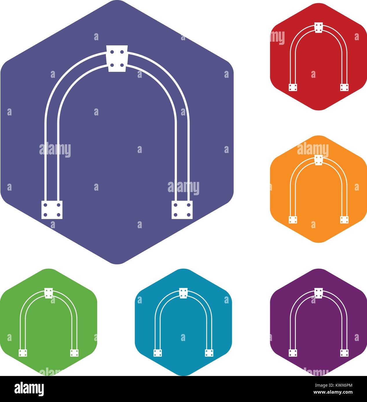 Arch icons set rhombus in different colors isolated on white background Stock Vector Image & Art ...