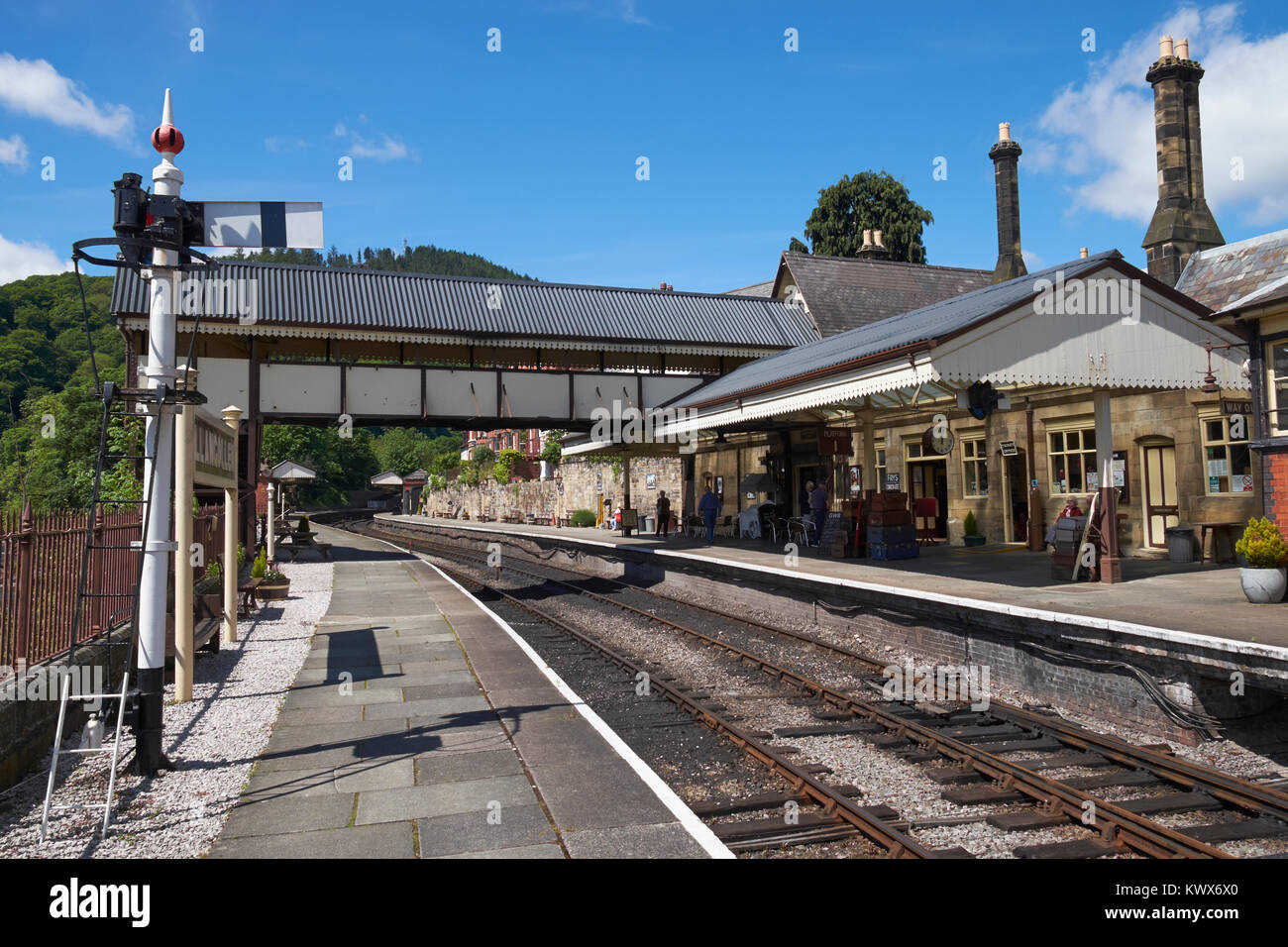 Llangollen railway station, Denbighshire, Wales Stock Photo - Alamy