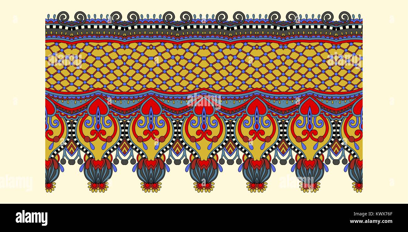 ethnic pattern decoration design, stripe ornament to print Stock Vector ...
