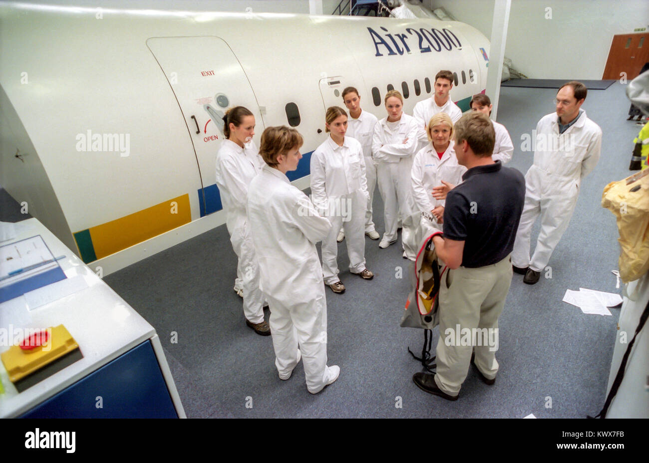 Air 2000 crew training at Lowfield Heath in West Sussex Stock Photo - Alamy