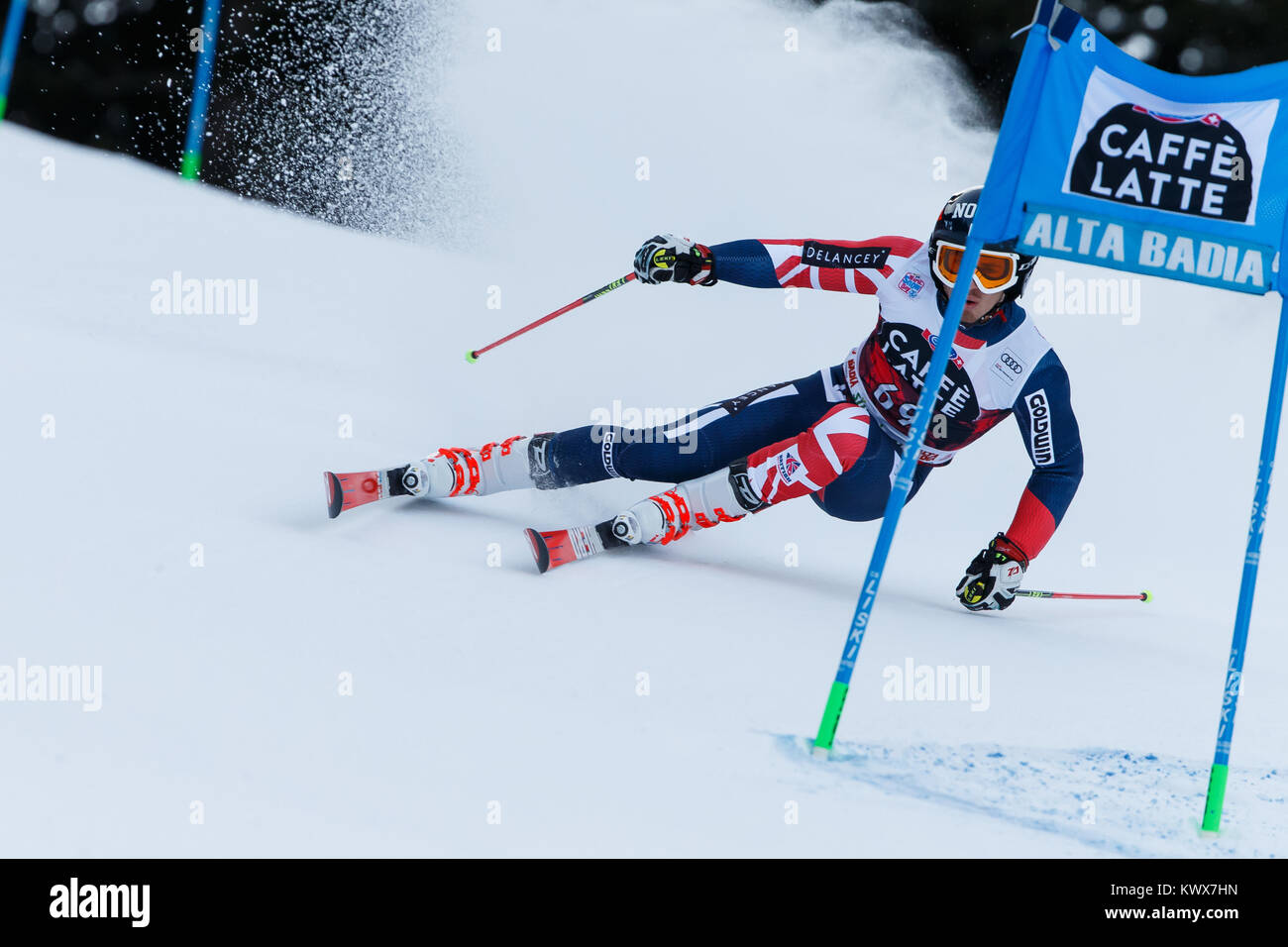 Alta Badia, Italy 17 December 2017. RAPOSO Charlie (Gbr) competing in ...