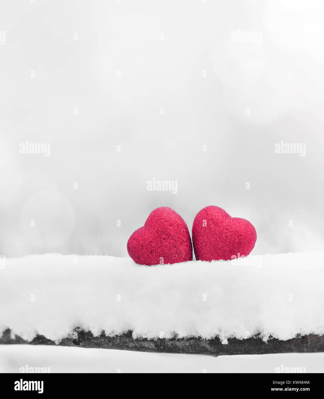 Red Heart In Snow