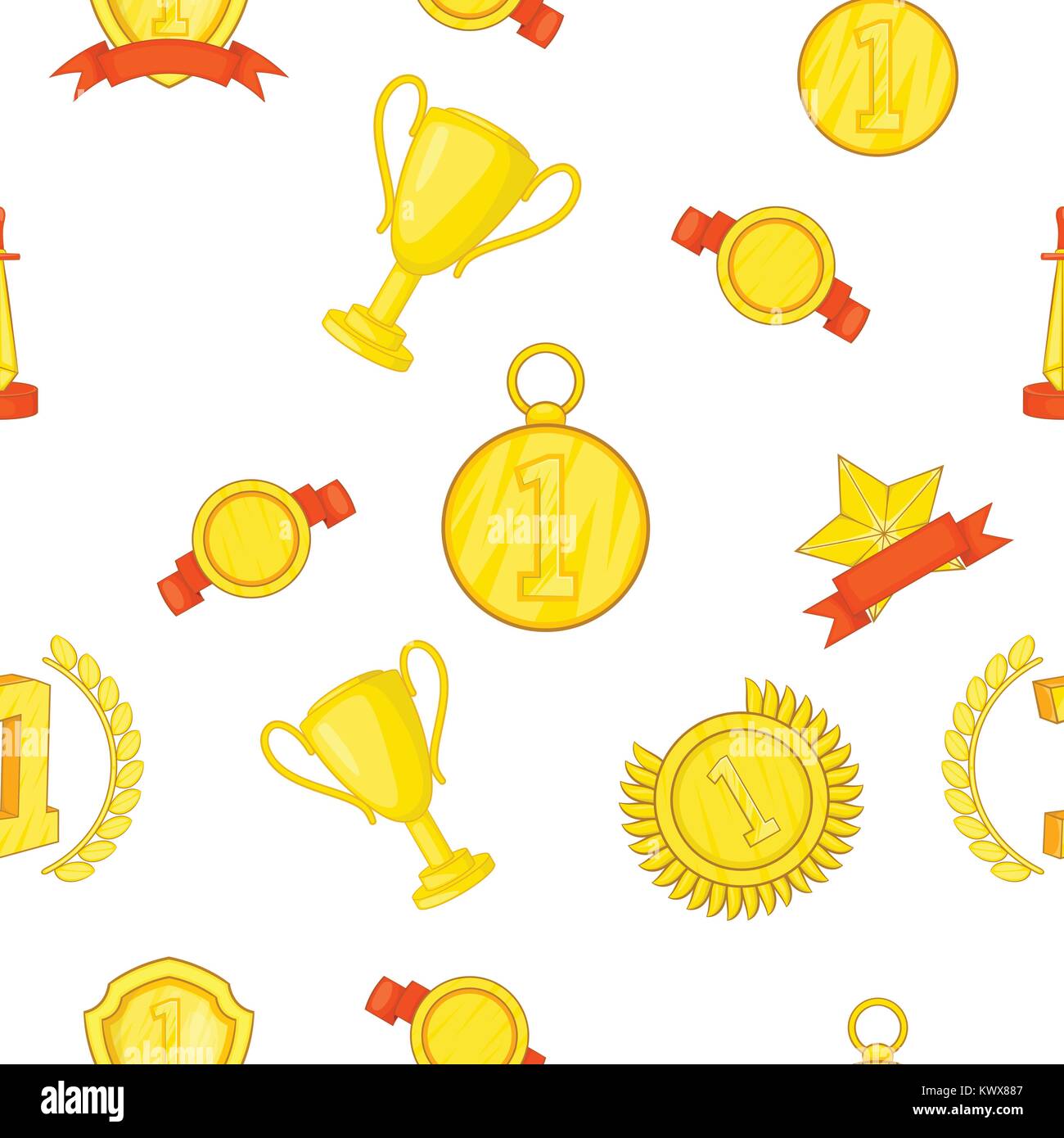 Championship pattern. Cartoon illustration of championship vector ...
