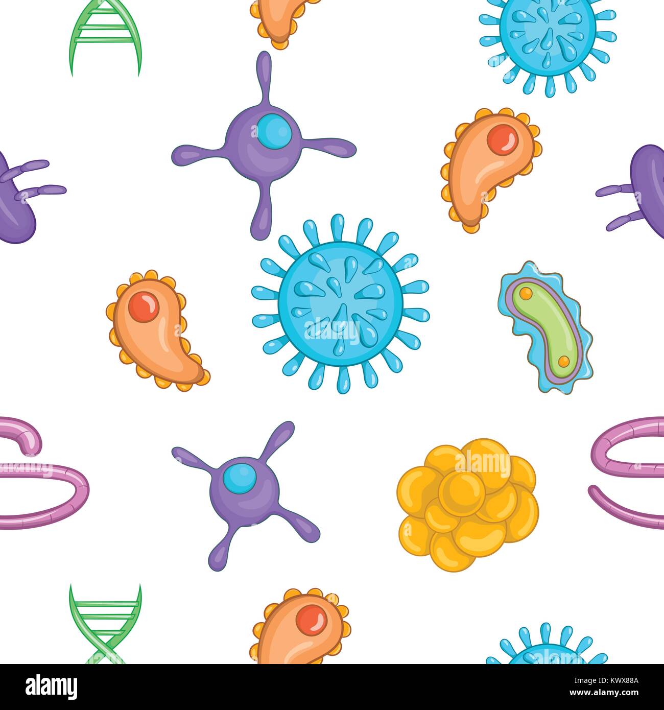 Disease pattern. Cartoon illustration of disease vector pattern for web ...