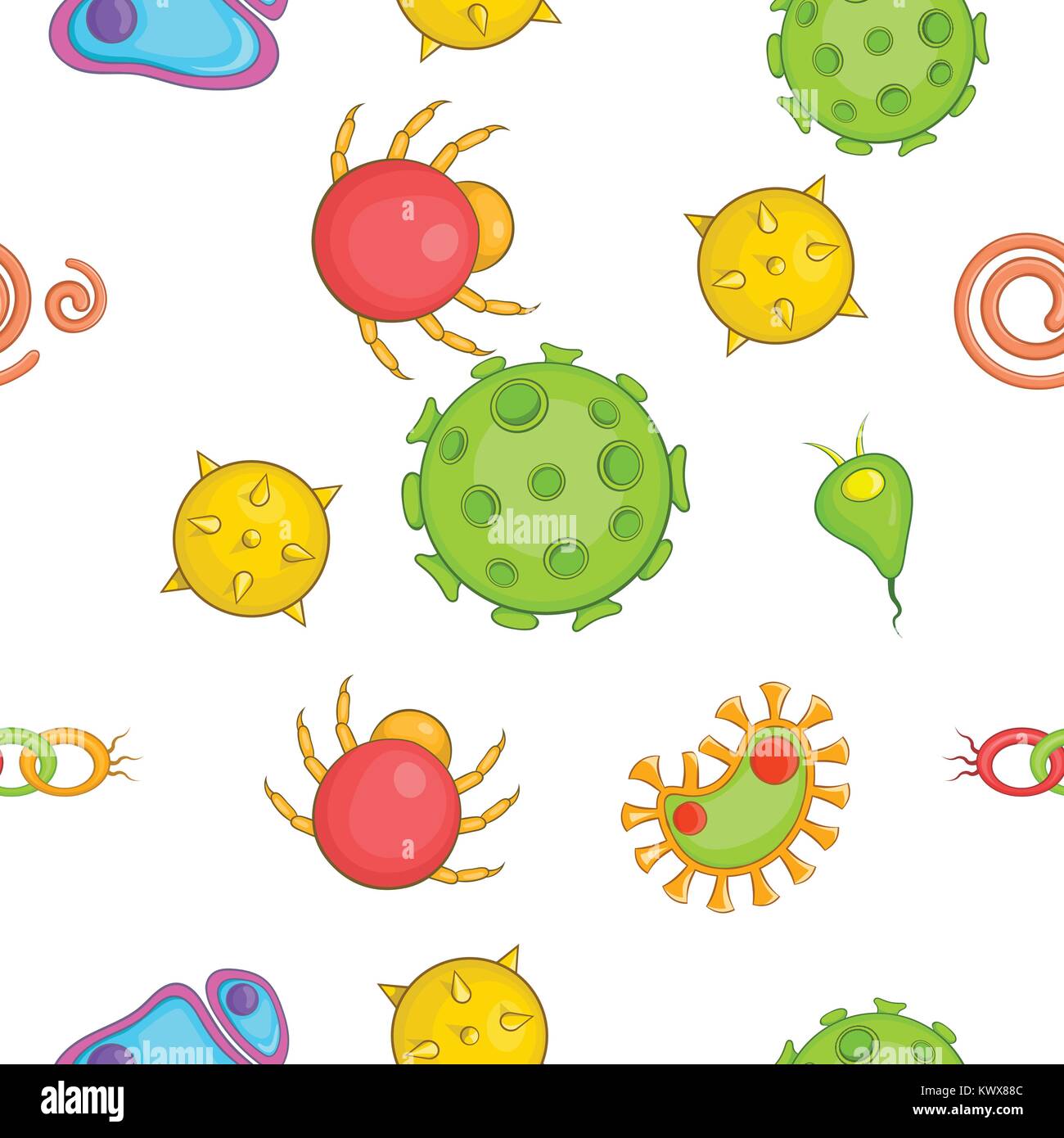 Illness pattern. Cartoon illustration of illness vector pattern for web ...