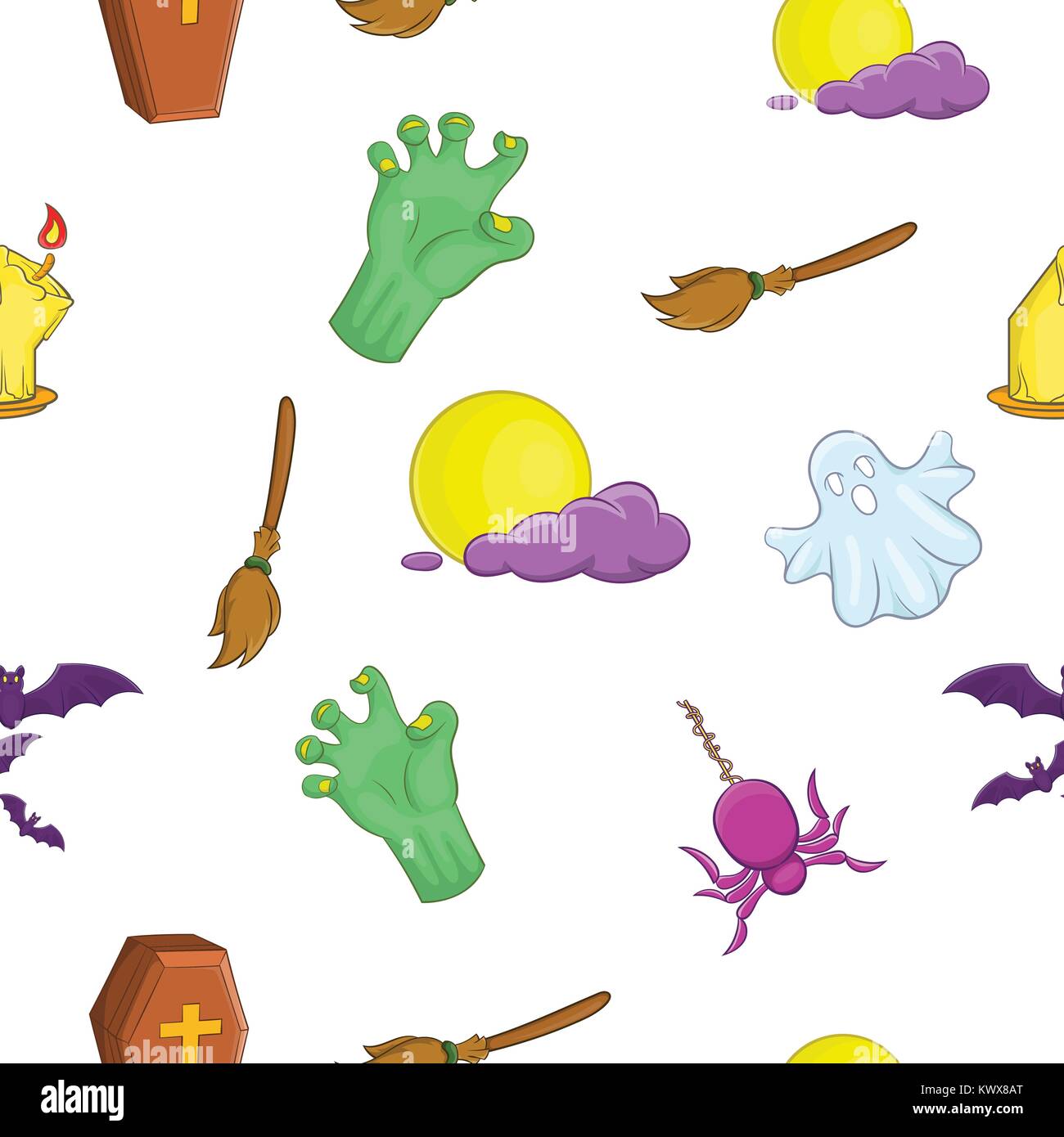 Terrible holiday pattern. Cartoon illustration of terrible holiday ...