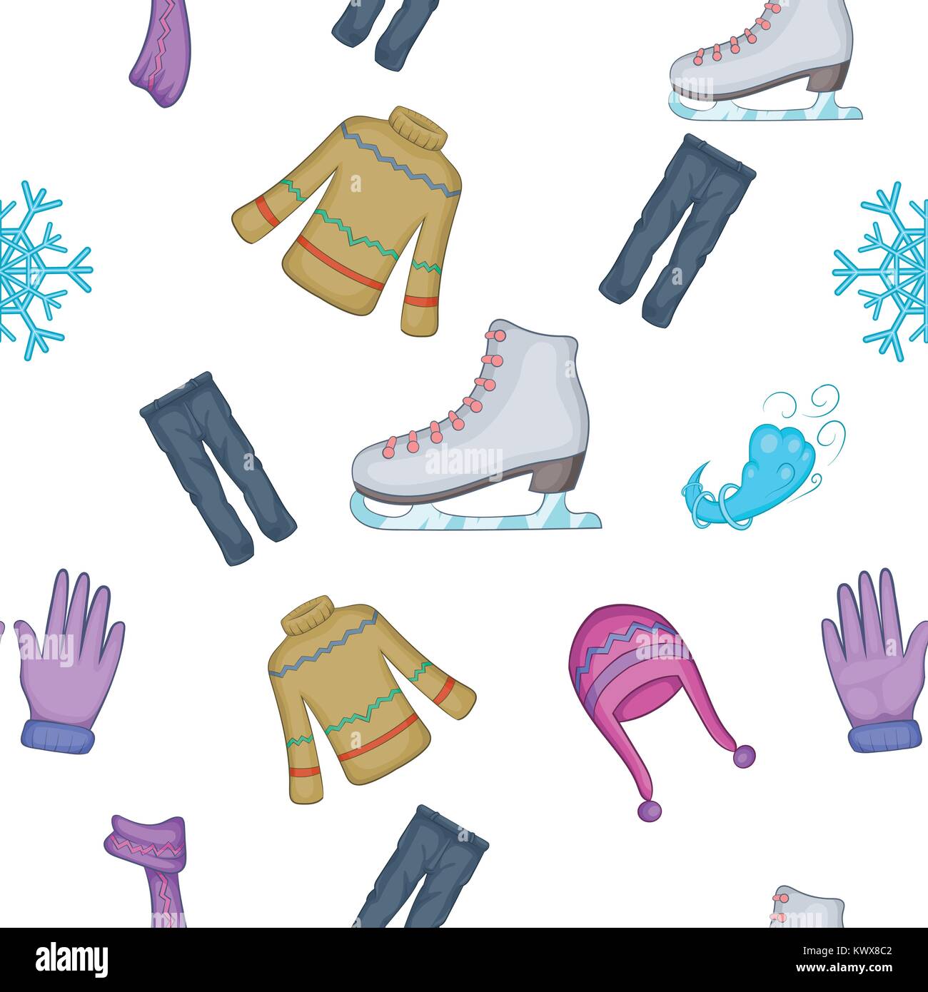 Clothing pattern. Cartoon illustration of clothing vector pattern for ...