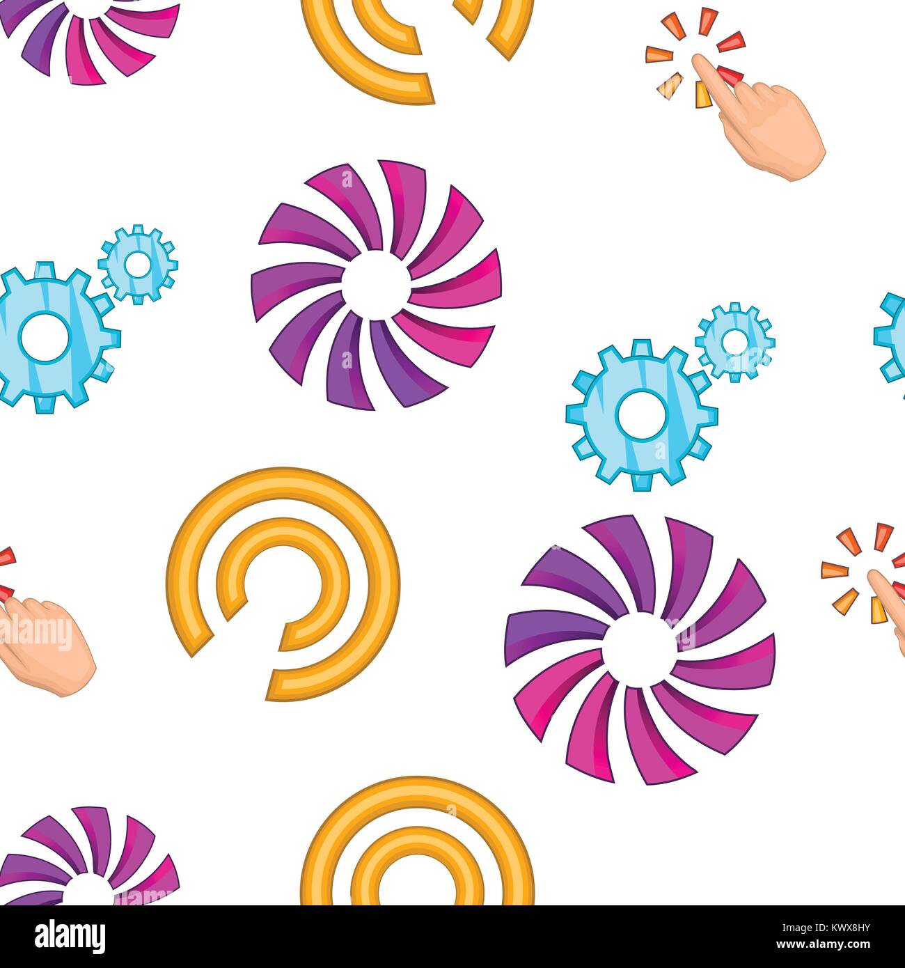 Pointer cursor pattern. Cartoon illustration of pointer cursor vector ...