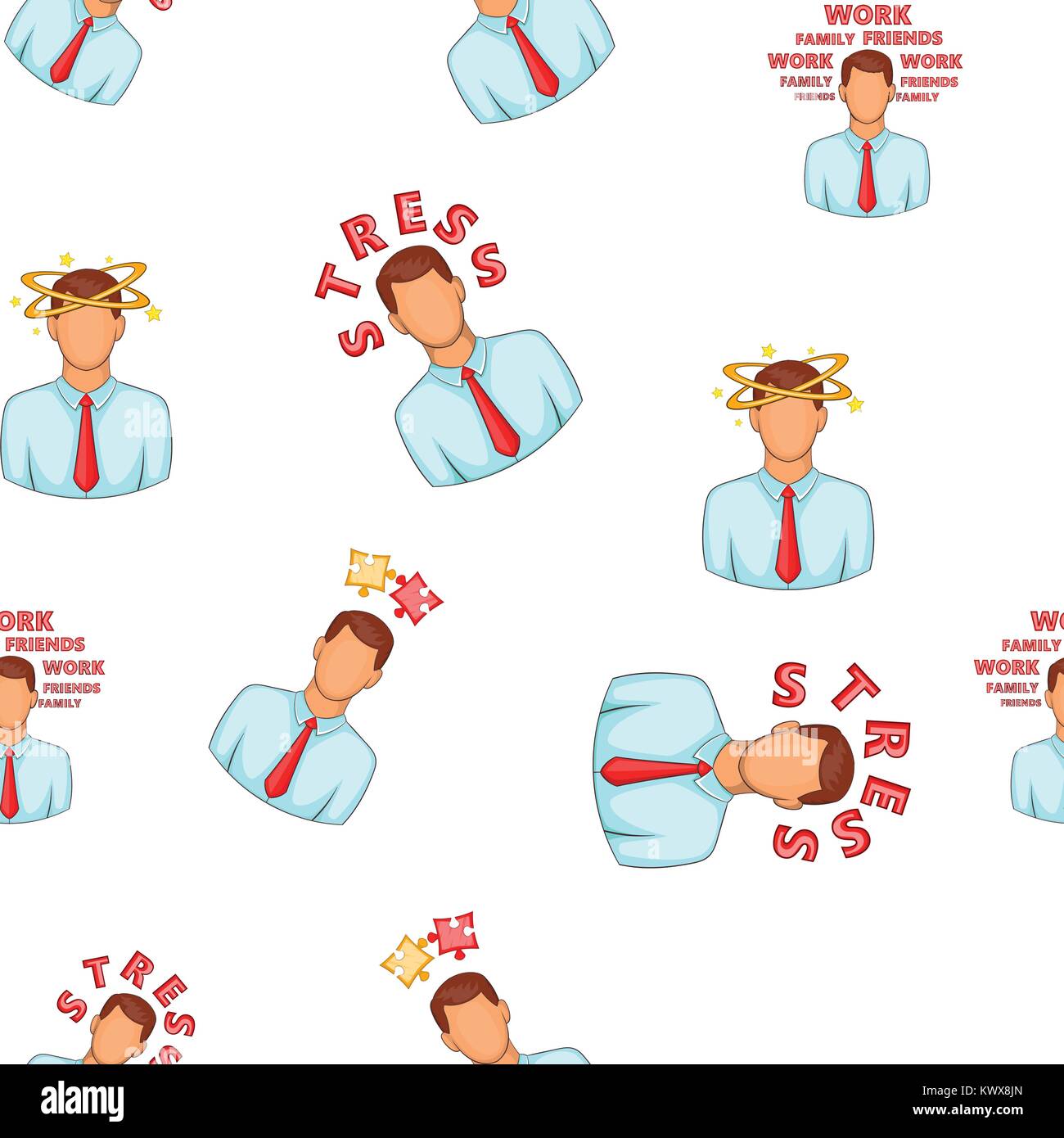 Stress pattern. Cartoon illustration of stress vector pattern for web ...