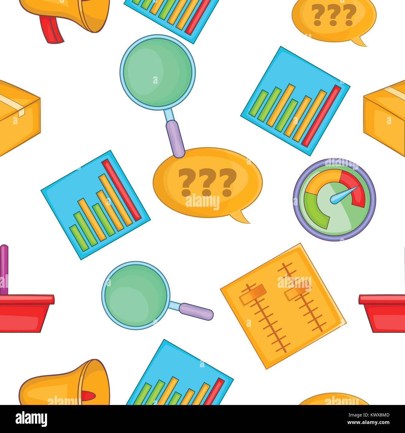 Statistical evidence pattern. Cartoon illustration of statistical ...