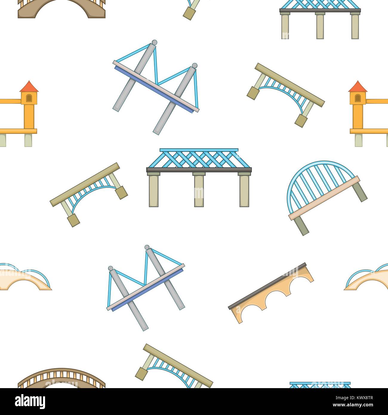 Bridge pattern, cartoon style Stock Vector Image & Art - Alamy