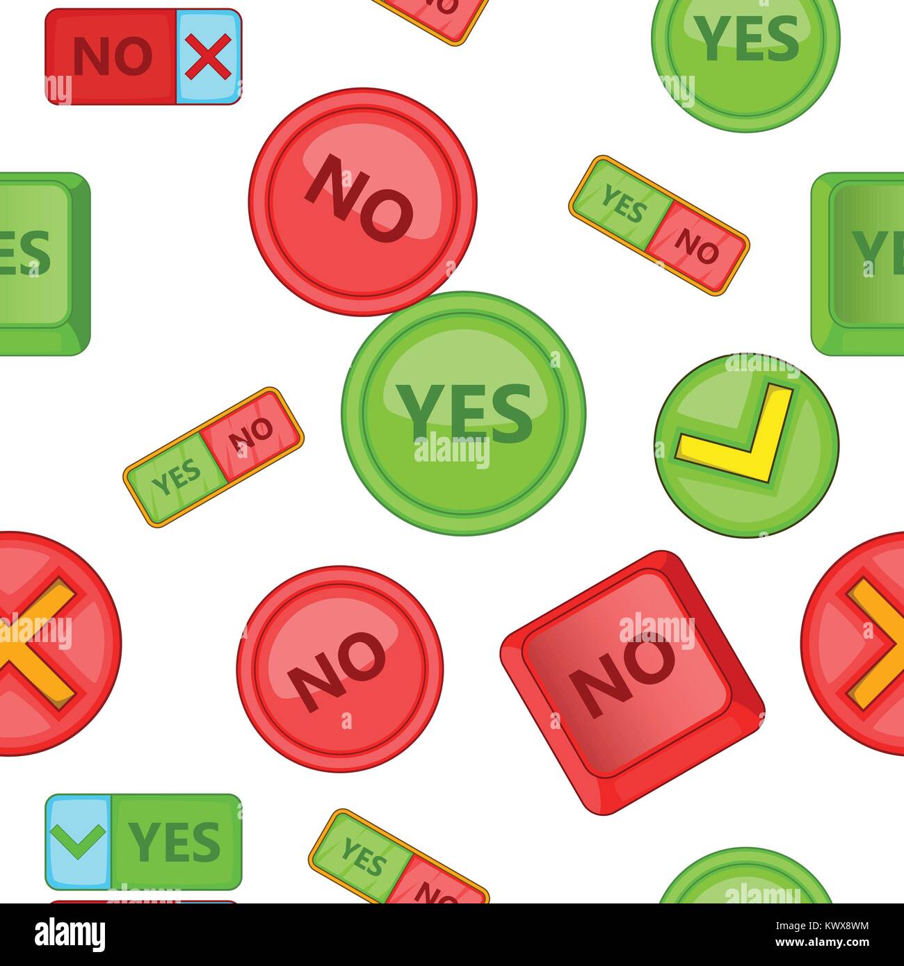 Button pattern, cartoon style Stock Vector Image & Art - Alamy