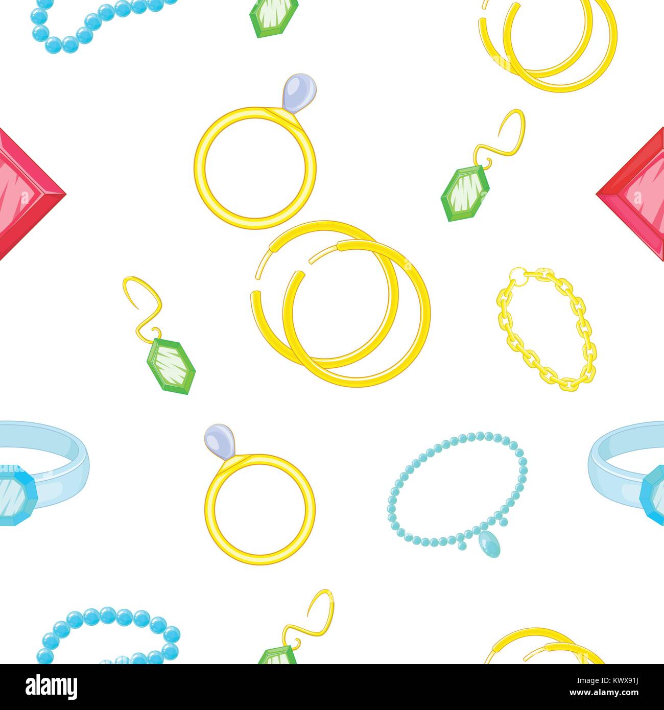 Costume jewellery pattern, cartoon style Stock Vector Image & Art - Alamy
