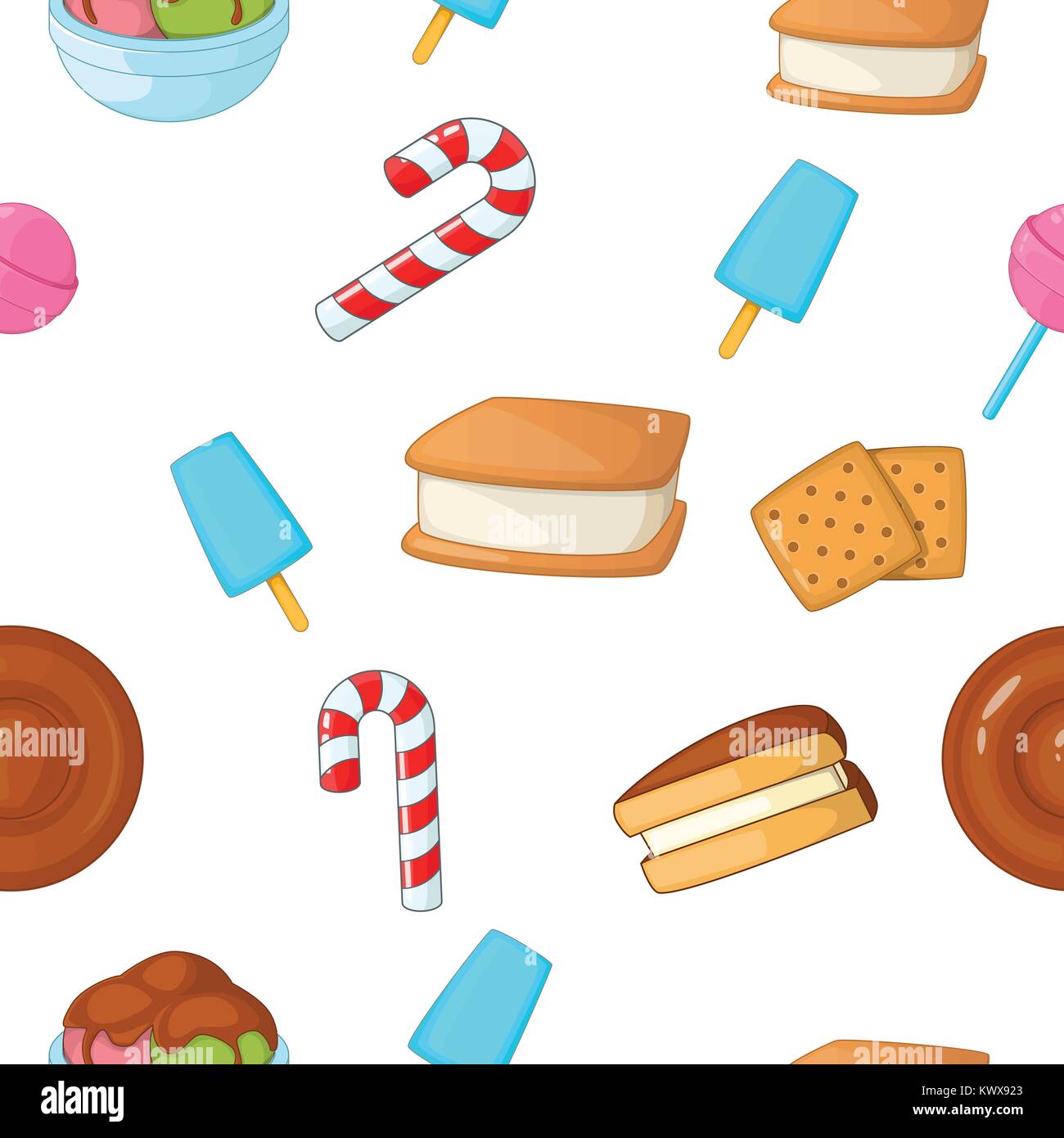 Patisserie pattern, cartoon style Stock Vector Image & Art - Alamy