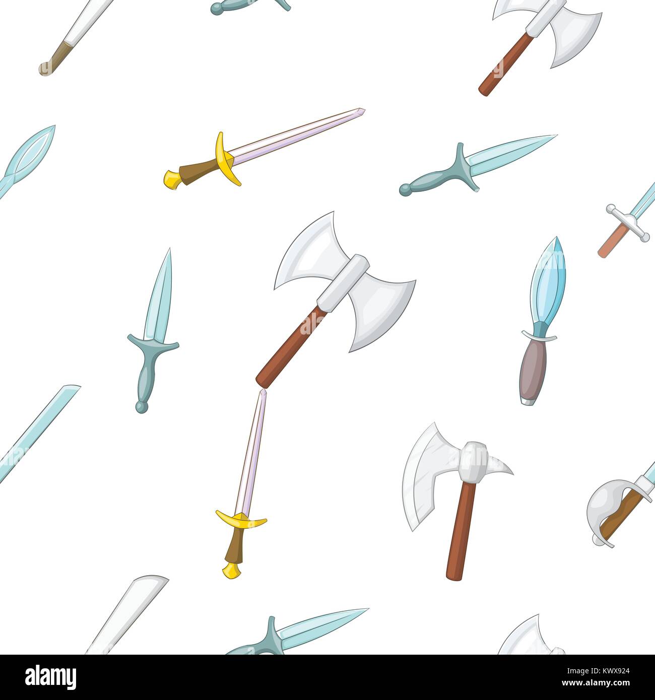 Military weapons pattern, cartoon style Stock Vector Image & Art - Alamy