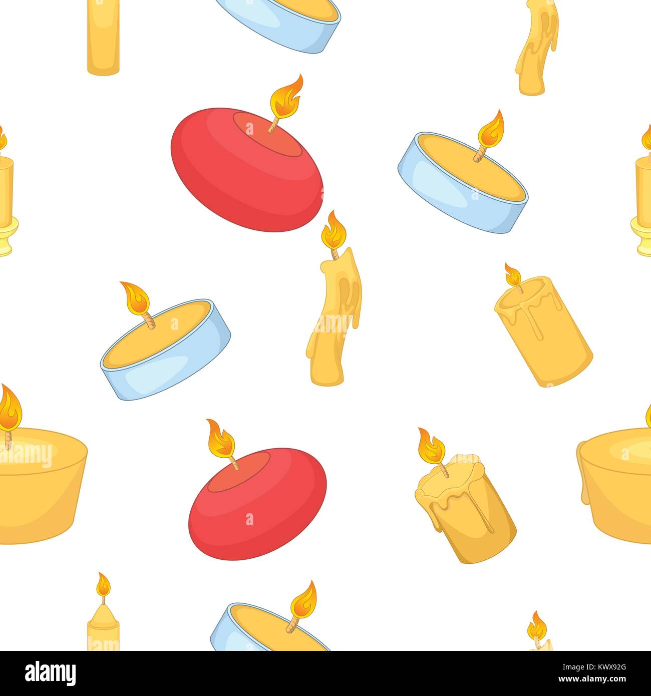 Candle pattern, cartoon style Stock Vector Image & Art - Alamy