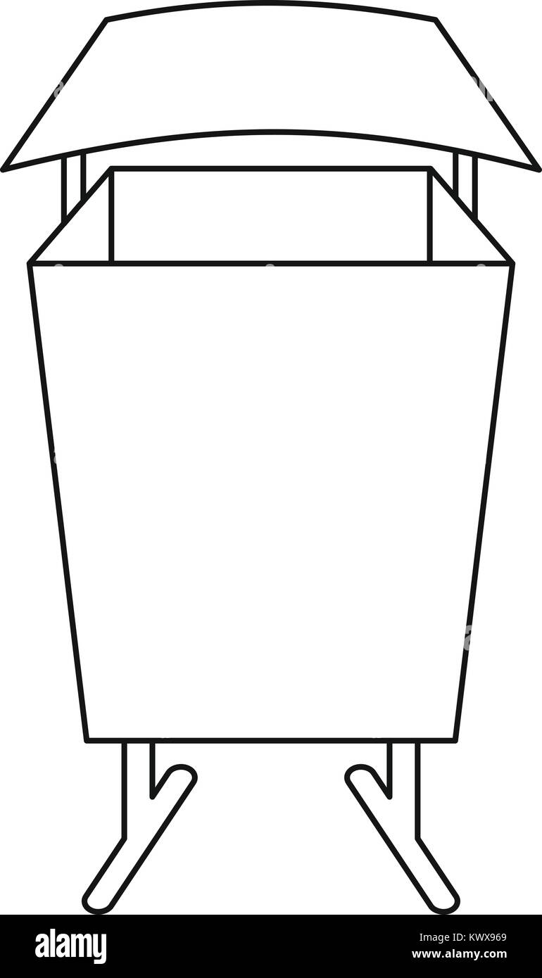 Public dust bin icon, outline style Stock Vector Image & Art - Alamy