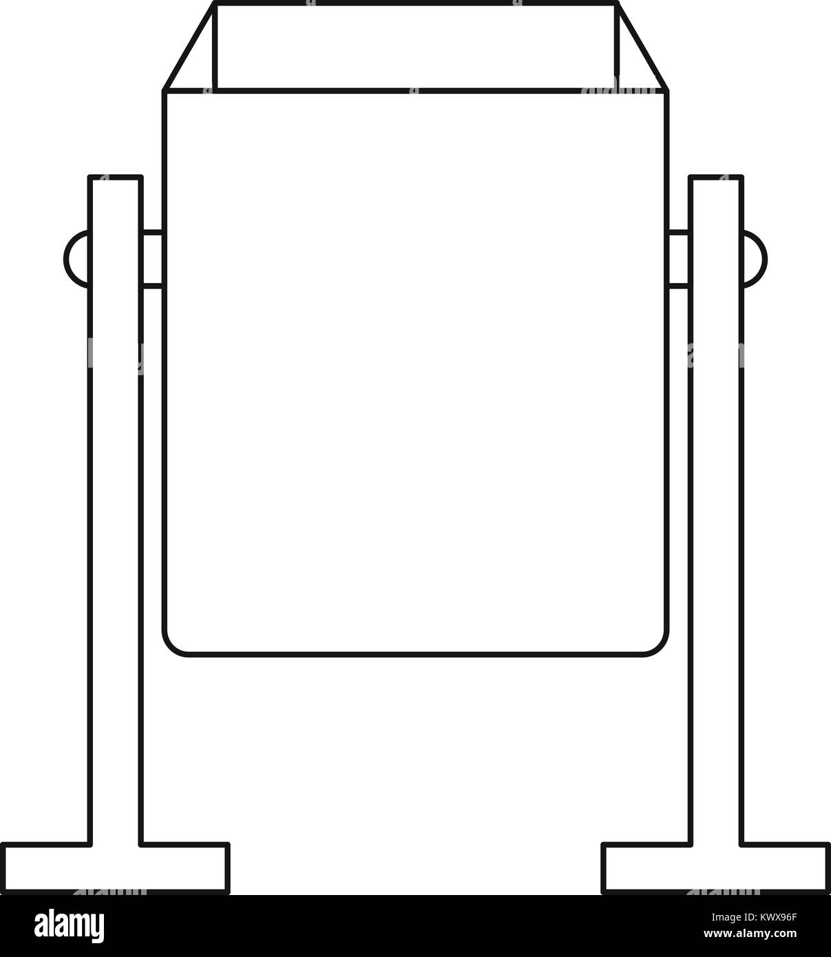 Metal dust bin icon, outline style Stock Vector Image & Art - Alamy