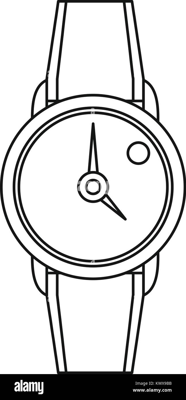 Hand watch icon, outline style Stock Vector Image & Art - Alamy