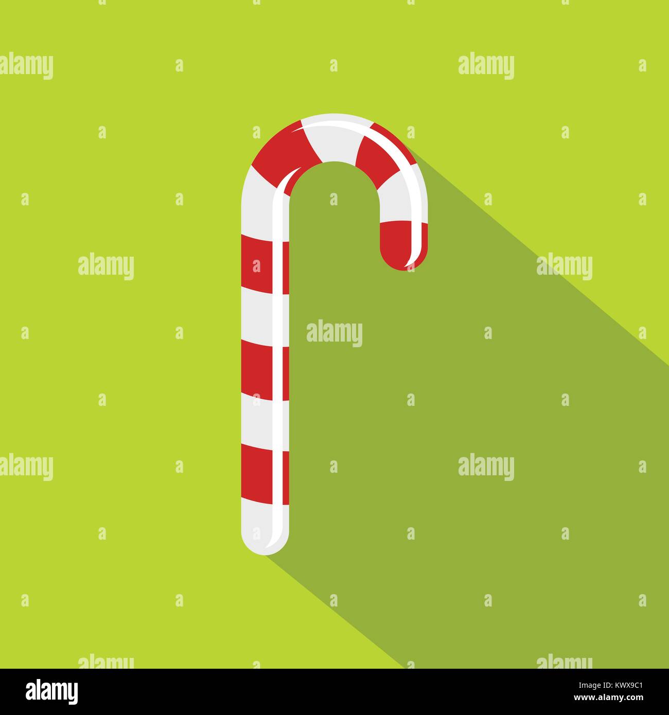 Striped candy cane icon, flat style Stock Vector Image & Art - Alamy