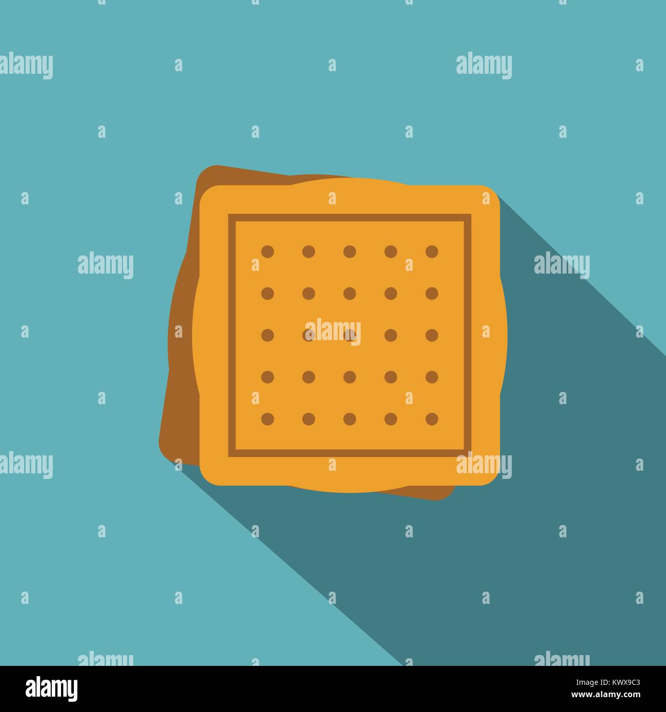 Square cookies icon, flat style Stock Vector Image & Art - Alamy