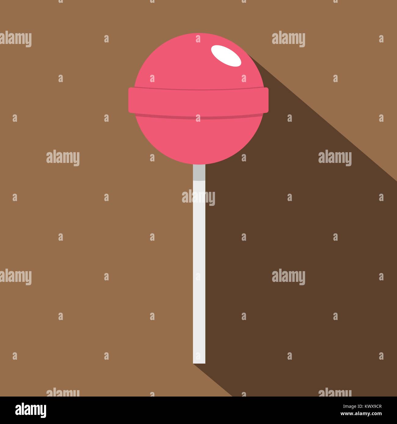 Pink lollipop icon, flat style Stock Vector Image & Art - Alamy