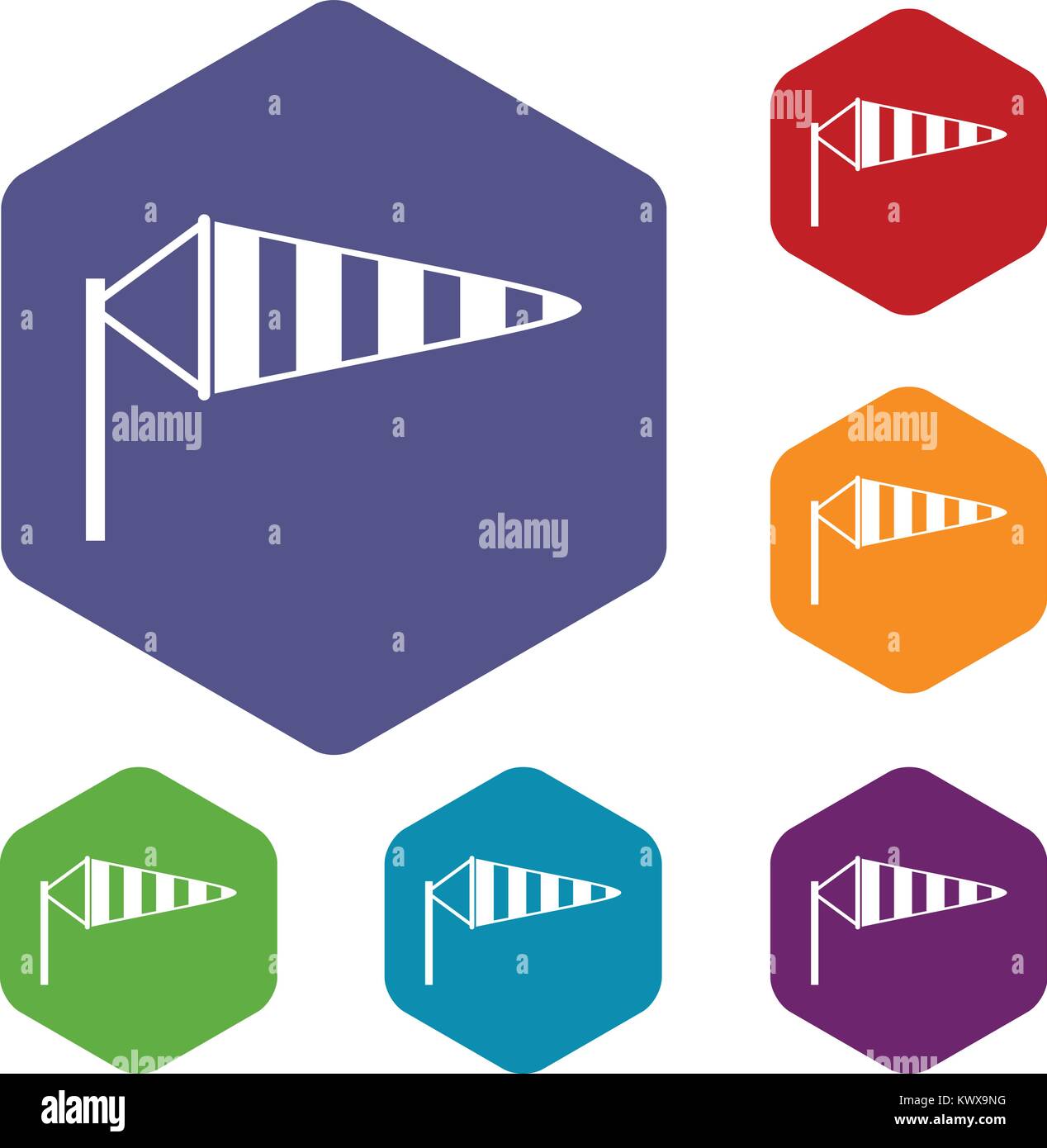 Windsock icons set Stock Vector Image & Art - Alamy