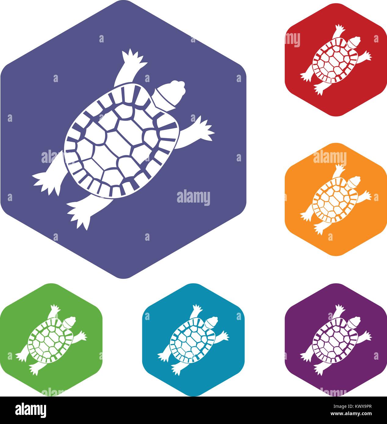 Sea turtle swimming sand Stock Vector Images - Alamy