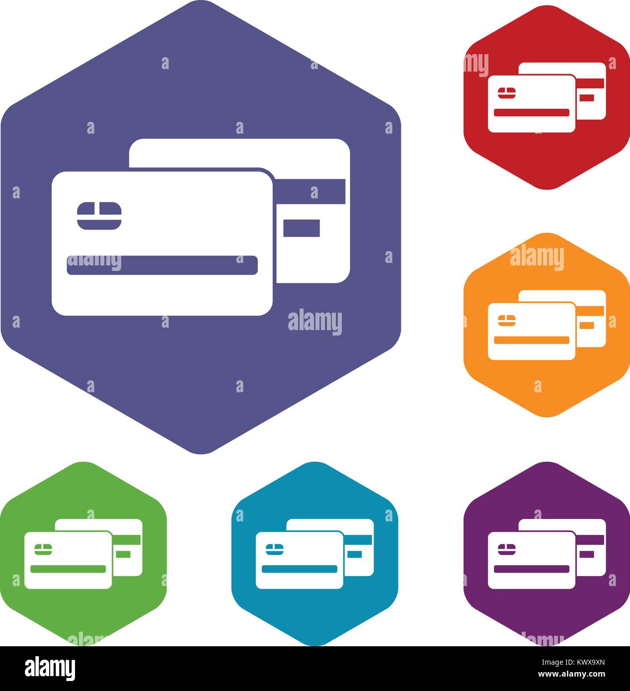Credit card icons set Stock Vector Image & Art - Alamy