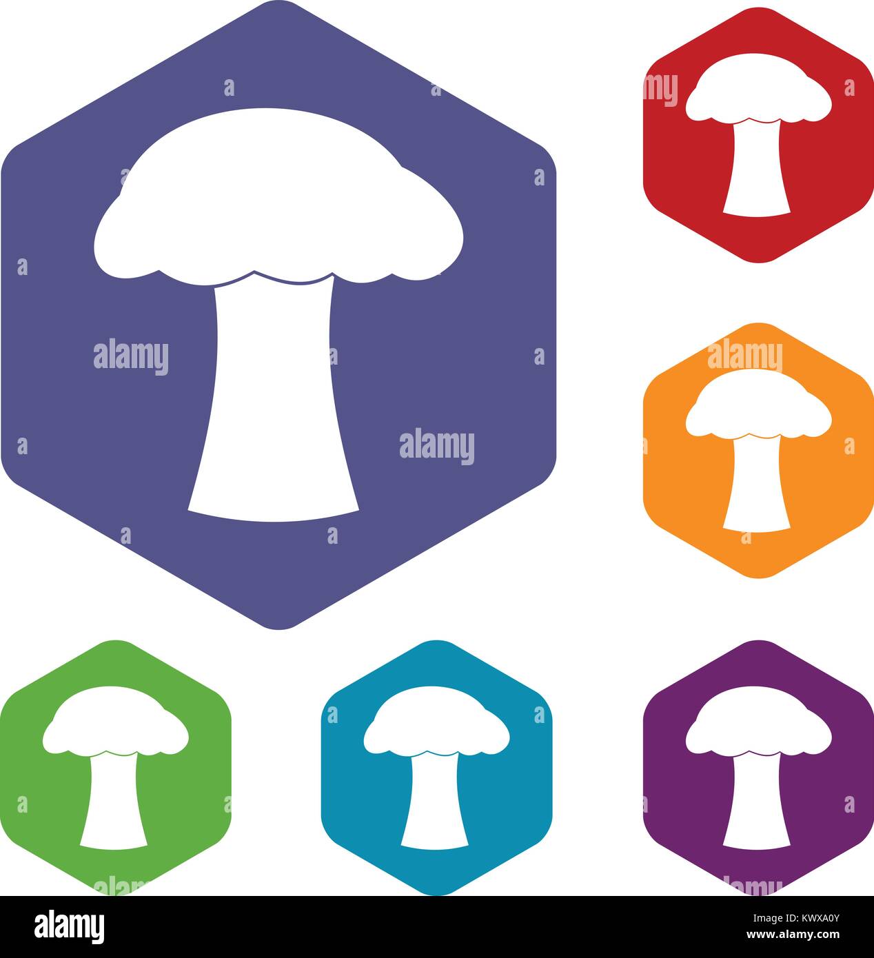 Mushroom icons set Stock Vector Image & Art - Alamy