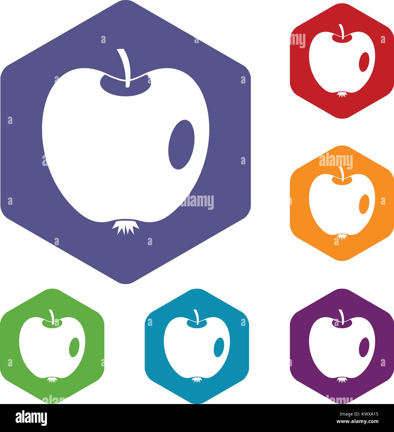 Apple icons set Stock Vector Image & Art - Alamy