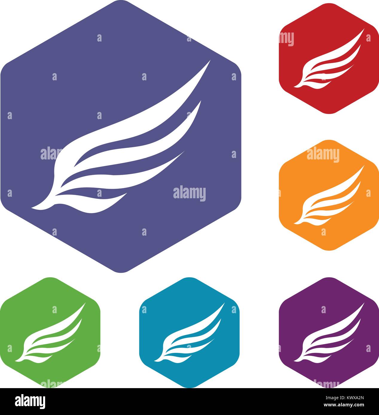 Wing icons set Stock Vector Image & Art - Alamy