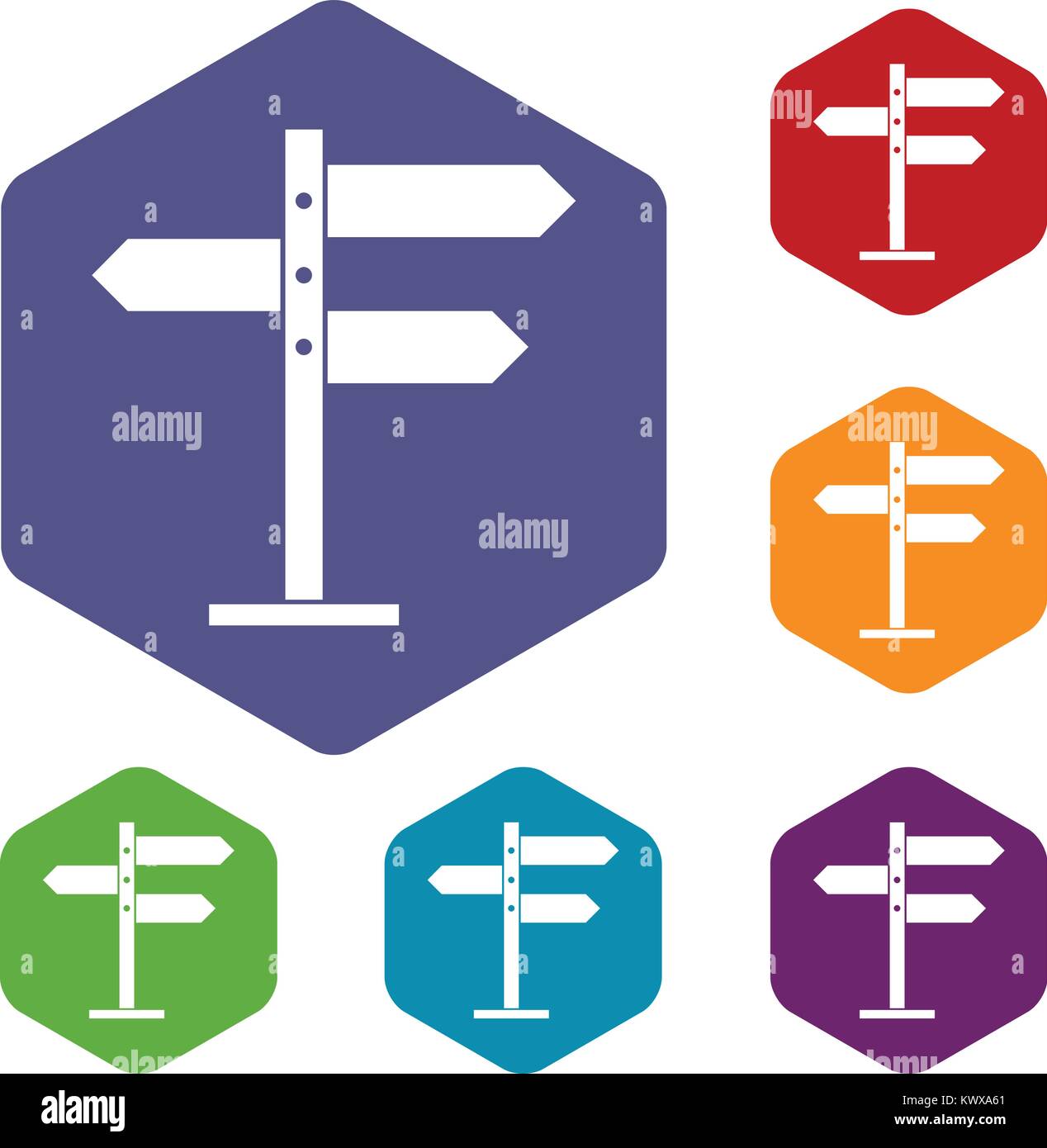 Direction signs icons set Stock Vector Image & Art - Alamy