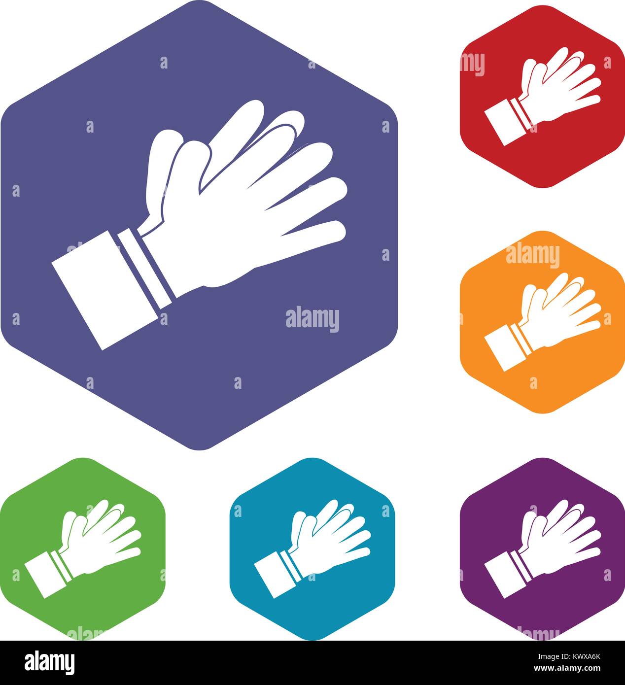 Clapping applauding hands icons set Stock Vector Image & Art - Alamy