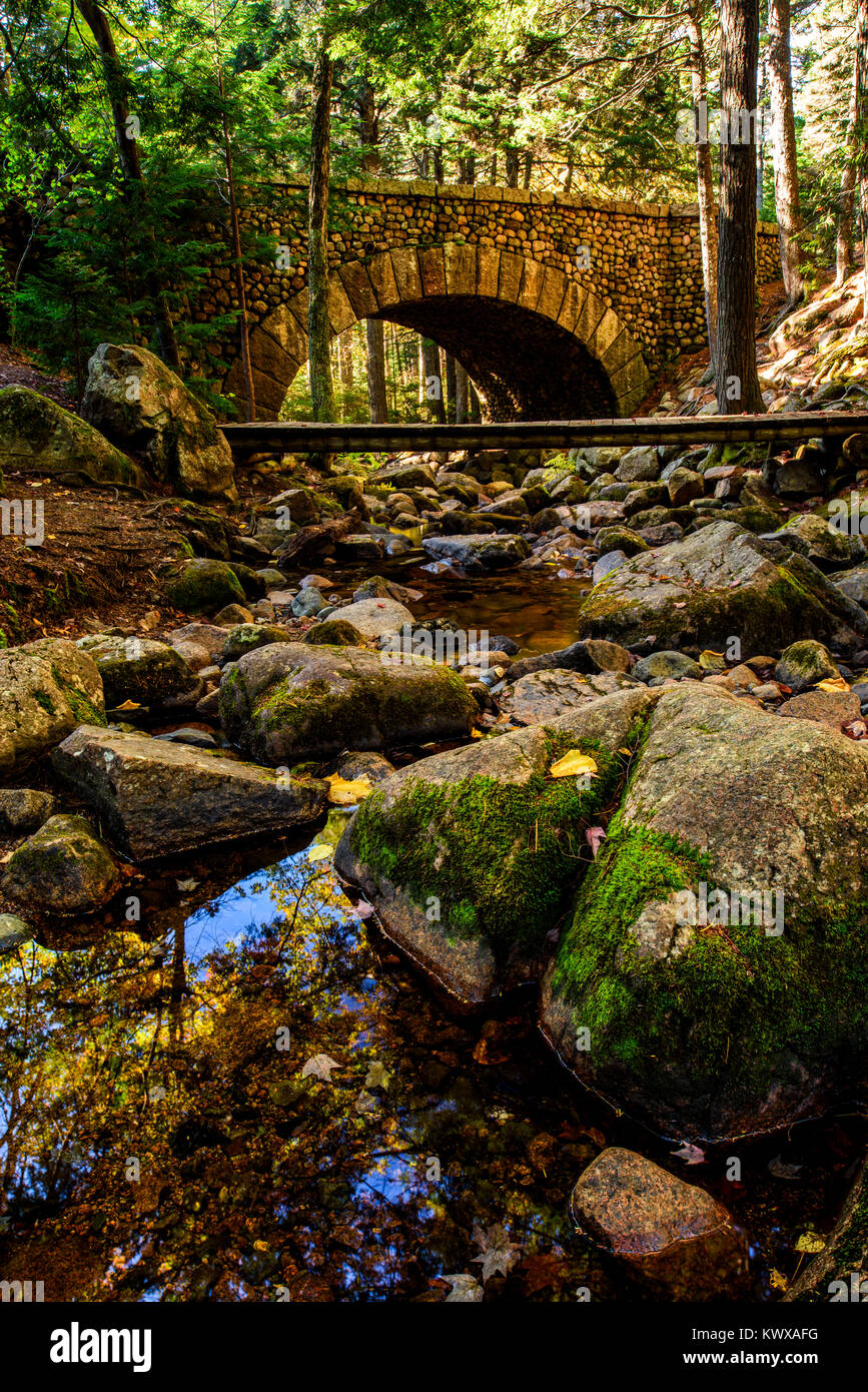 Cobblestone Bridge near Acadia National Park Stock Photo - Alamy