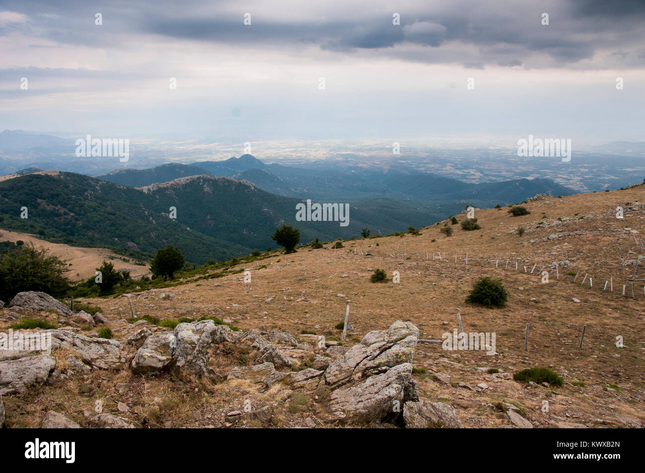 A view from the French/Spanish Pyrenean Border Stock Photo - Alamy
