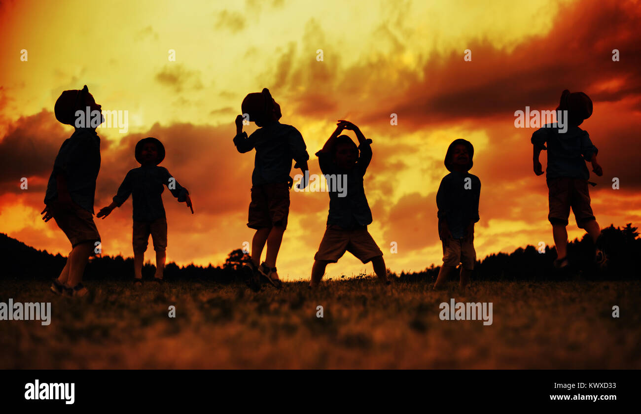 Multiple picture of cheerful little boy Stock Photo - Alamy