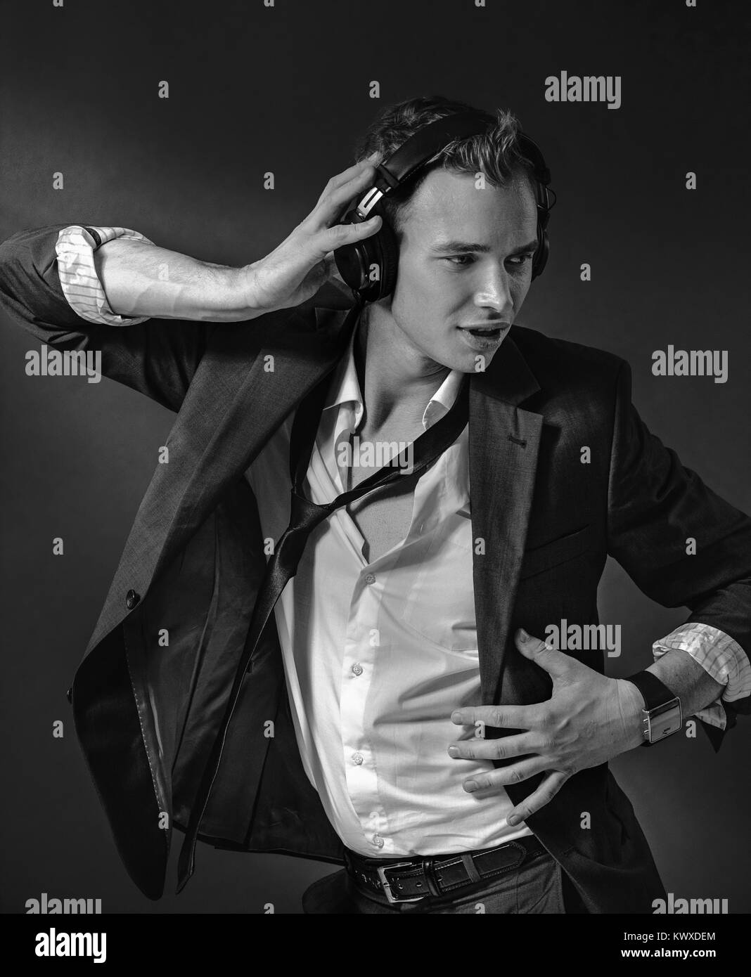 Music motivation Black and White Stock Photos & Images - Alamy