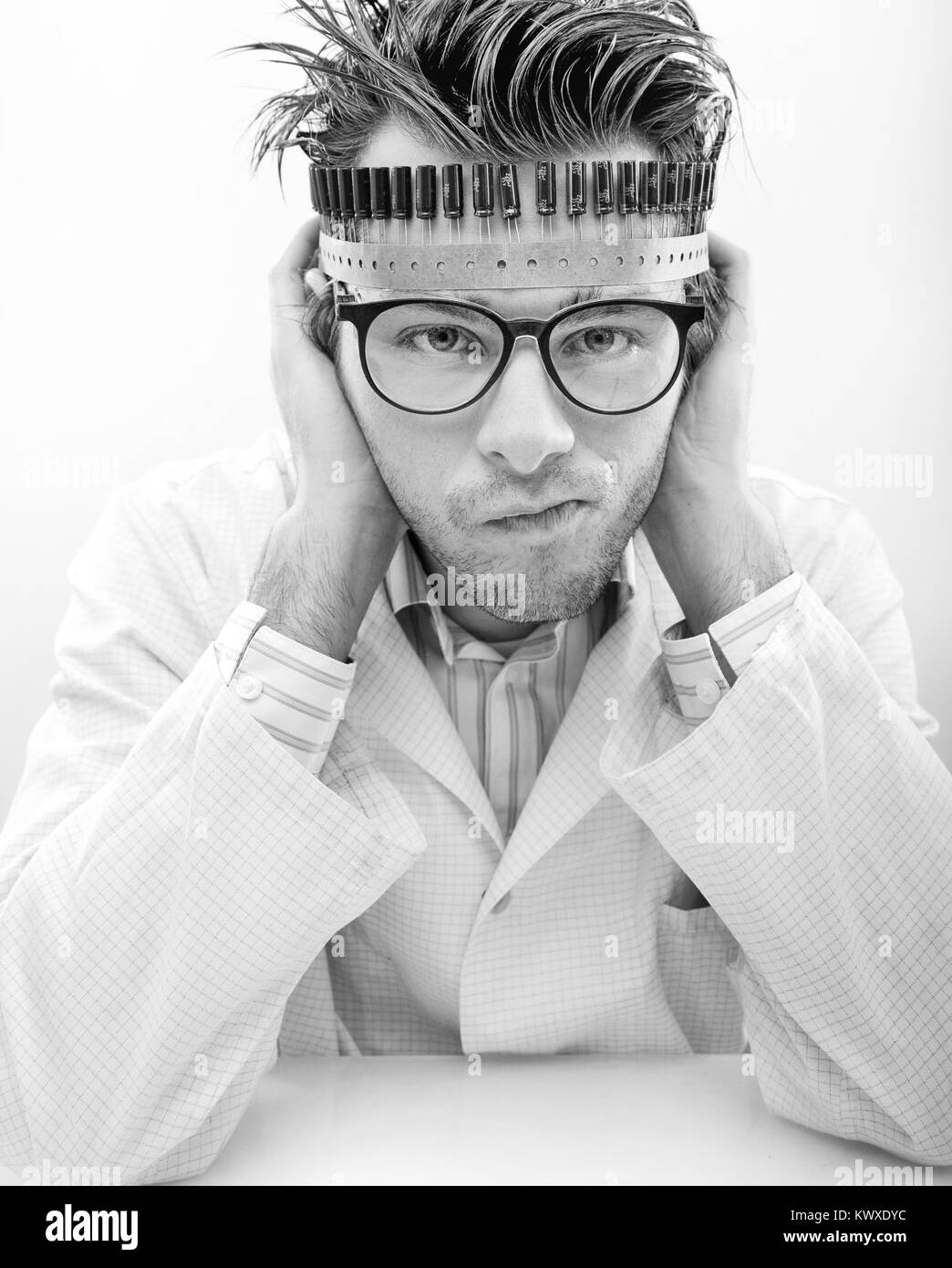 Young technician Black and White Stock Photos & Images - Alamy
