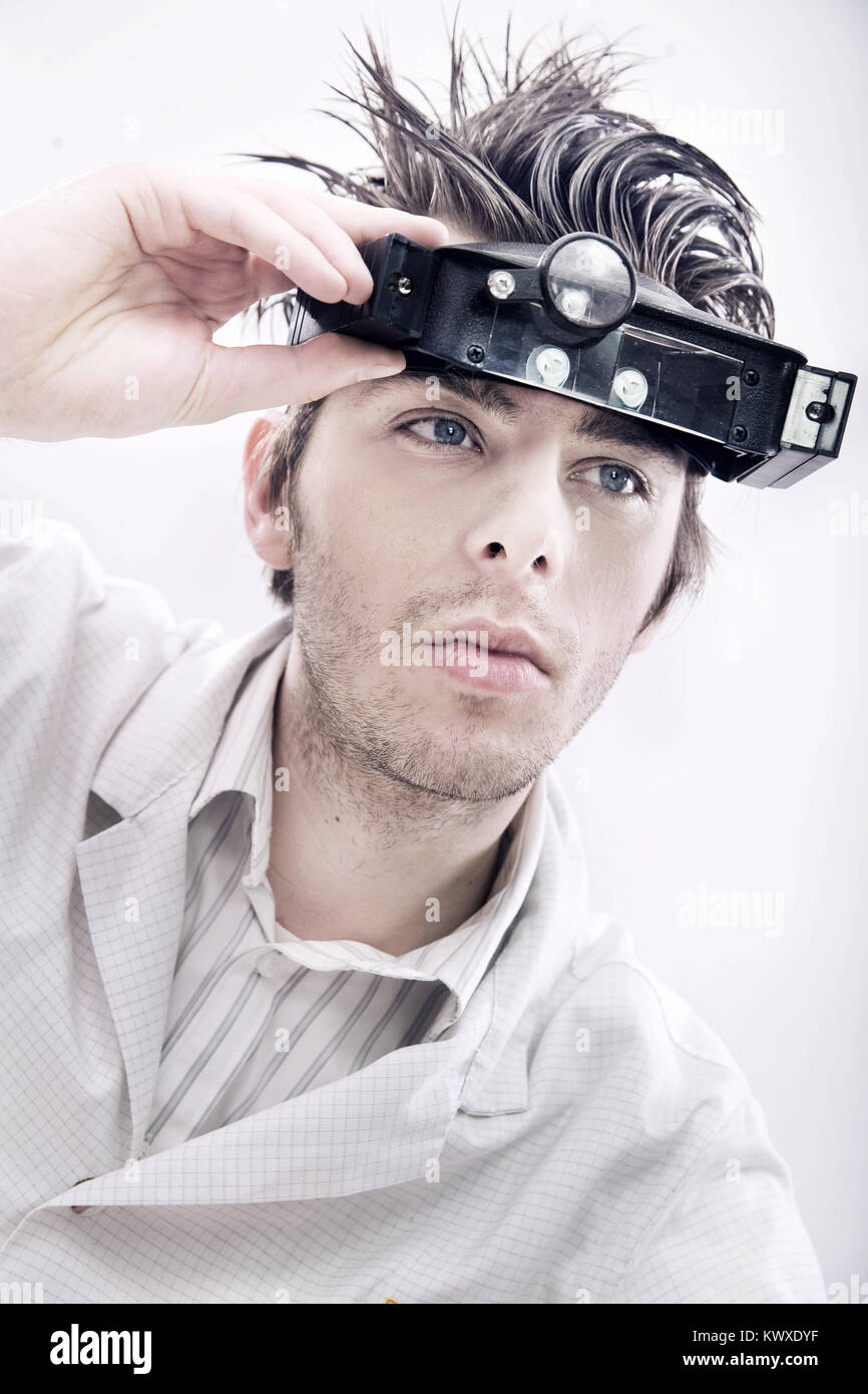 Young techie and laptop hi-res stock photography and images - Alamy