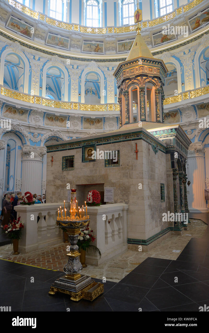 Istra, Russia - May 5, 2016: The copy of Holy Sepulchre in a rotunda of ...