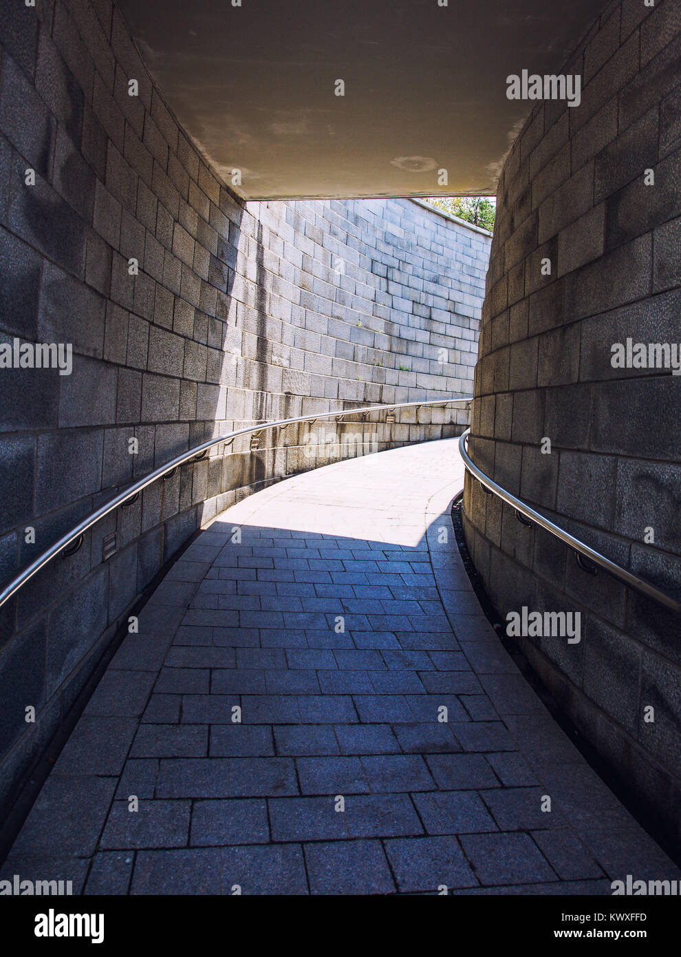 brick corridor way photo Stock Photo - Alamy