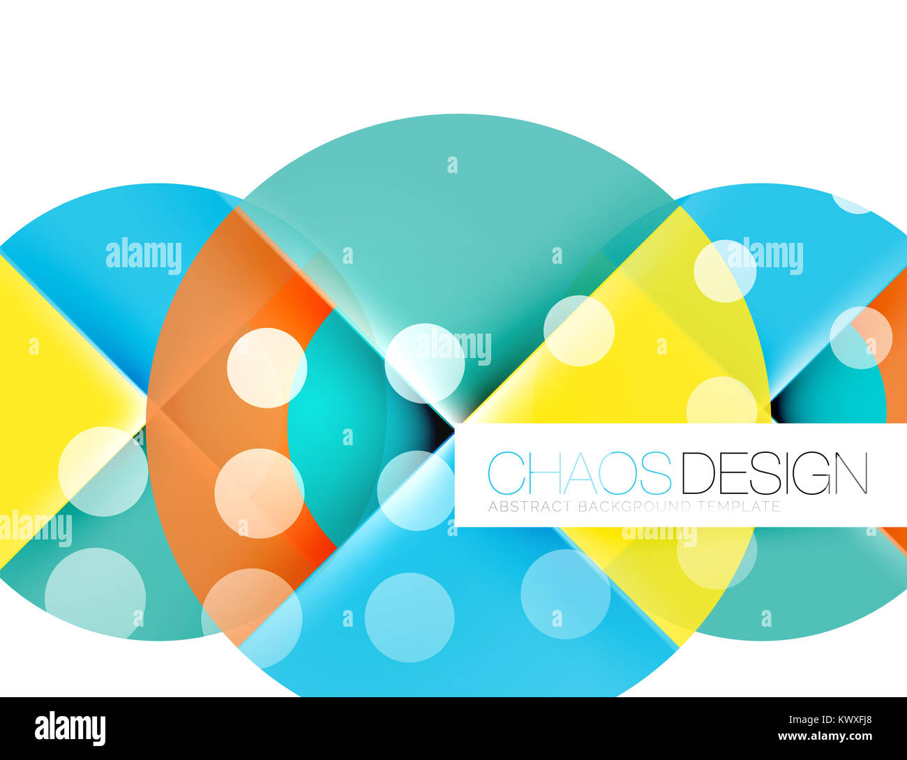 Round shapes, circle banner with sample text Stock Photo - Alamy